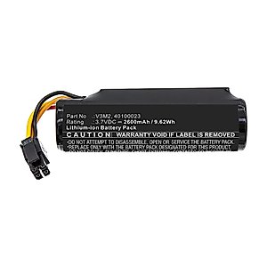 Synergy Digital Credit Card Reader Battery, Compatible with Dejavoo Z8 Credit Card Reader, (Li-ion, 3.7V, 2600mAh) Ultra High Capacity, Replacement for Castles V3M2 Battery