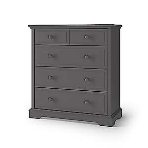 Child Craft Universal Select 4 Drawer Chest, Storage for Nursery or Kids Room, Cool Gray