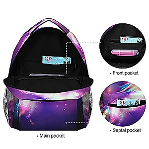 MNSRUU Unicorn Backpacks for Boys and Girls Kids Unicorn School Bookbag Lightweight Travel Bag with Adjustable Strap