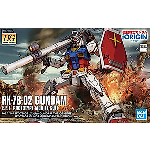 Bandai Hobby Gundam The Origin: #26 RX-78-02 Gundam (The Origin Ver.), HG TheOrigin 1/144, Multi