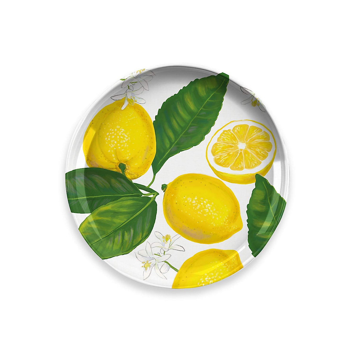 TarHong Lemon Fresh Pure Melamine Salad Plate, 8.5", Set of 6
