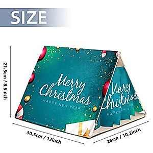 enheng Small Pet Hideout Merry Christmas Background Hamster House Guinea Pig Playhouse for Dwarf Rabbits Hedgehogs Chinchillas