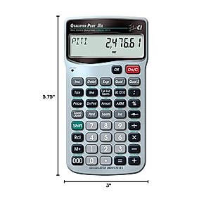 Calculated Industries 3415 Qualifier Plus IIIx Advanced Real Estate Mortgage Finance Calculator | Simple Operation | Buyer Pre-Qualifying | Solves Payments, Amortization, ARMs, Combos, FHA, VA, More