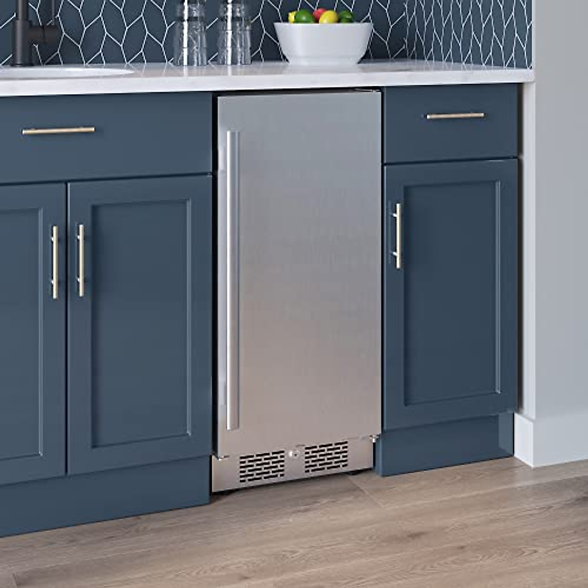 Avallon AFR152SSRH 15 Inch Wide 3.3 Cu. Ft. Compact Refrigerator with LED Lighting and Right Swing Door