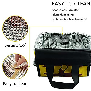 Pocket Insulated Lunch Box With Adjustable Shoulder Strap For Kids, Men/Women, Anime Reusable Lunch Bag With Bottle Holder For Office School Picnic Beach,Keep Food Cold/Warm (PM-PKC)