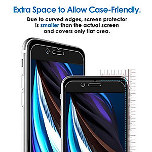 JETech Screen Protector for iPhone SE 2022/2020, iPhone 8 and iPhone 7, PET Film, HD Clear, 3-Pack