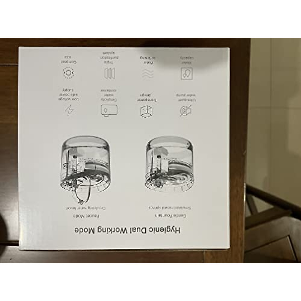 HAPUP Cat Water Fountain Animal Water Dispenser 61OZ/1.8L Automatic Pet Drinking Fountain Clear Upgrade with 2 Filter Replacement 1 Adjustable Silent 1 Water Pump for Cats Kitty Indoor