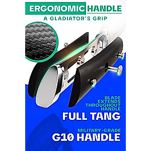 Dalstrong Carving Knife & Meat Fork Set - Gladiator Series Elite - 8" Honing Rod - Forged HC German Steel - 9 inch Carving Knife & Sheath - Hollow Ground Carving Set - Matching Fork - NSF Certified