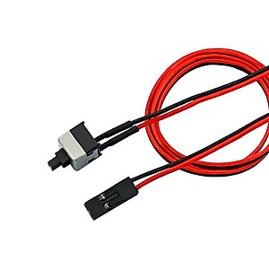 CenryKay Computer Switch Wire Cable on/Off Push Button Restart Line PC Power Switch Cables 45cm (6 Pack 2 Pin)