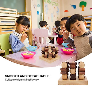 Kisangel 3D Wooden Toe Game Board for Kids Adult Family Tabletop Board Game Family Game Wood Strategy Board Game 1 Set