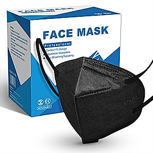 [30 Pieces] Disposable KN95 Face Mask Mouth Cover Masks (Black)