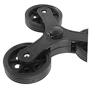 GANAZONO Wheels for Cart 1 Pair Trolley Hand Truck Wheels Stair Climbing cart Accessories Pull The cart Luggage cart Shopping cart Climbing Stairs Four Wheels Shopping