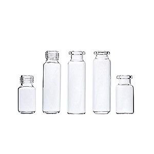 J&K Scientific 20ml Headspace Sample Vial, Clear Glass, 20mm Crimp-top, Rounded Bottom (Pack of 100)