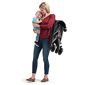 Summer 3Dlite+ Convenience Stroller, Matte Black – Lightweight Umbrella Stroller with Oversized Canopy, Extra-Large Storage and Compact Fold