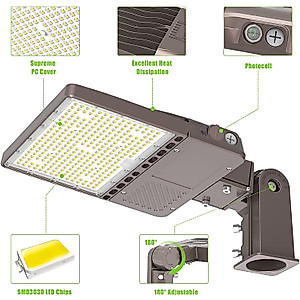 OPENLUX AC 277-480V 150w LED Parking Lot Light with 240W Shoebox LED Retrofit Kits