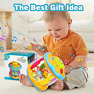Aboosam Baby Toys 6 to 12 Months - Musical Learning Infant Toys 12-18 Months - Babies Ocean Rotating Light Up Toys for Toddlers 1 2 3+ Years Old Boys Girls Baby Gifts