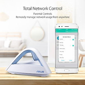 ASUS AC1750 Mesh WiFi System (Lyra Trio 3PK) - Whole Home Coverage up to 5,400 sq.ft & 6+ Rooms, Compatible with Alexa, AiMesh, Free Lifetime Internet Security, Parental Control
