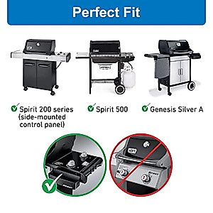 Utheer 7507 Grill Burner Tube Set for Weber Spirit E-210,Spirit 200 Series Gas Grill(Side Control),Spirit 500 Genesis Silver A Stainless Steel Gas Grill Burner Tube Kit,Detachable Burner