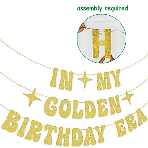 In My Golden Birthday Era Banner for Golden Birthday Party Singer Birthday Party Decorations