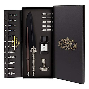 Calligraphy Set For Beginners, Calligraphy Pens for beginners, Calligraphy Pen Set, Calligraphy Kit for Beginners, feather pen, quill pen, quill and ink set, quill pen and ink set, Wooden pen and ink