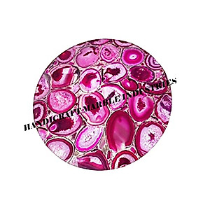 Pink Agate Stone Round 36" x 36" Inch Dining Table Top, Agate Stone Centre Table Top, Agate Stone Coffee Table Top, Agate Stone Meeting Room Table Top, Piece Of Conversation, Family HeirLoom