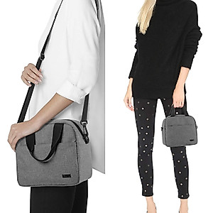 Teamoy Breastmilk Cooler Bag with Ice Pack, Travel Baby Bottle Carrier Tote Bag Fits Up to 6 Large 9 Ounce Bottles, Gray