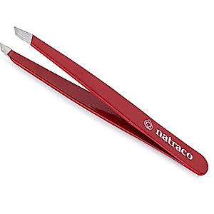 Stainless Steel Slant Precision Tweezers – Professional Tweezers for Eyebrows & Hair Removal – Variety Pack (Pack of 5)