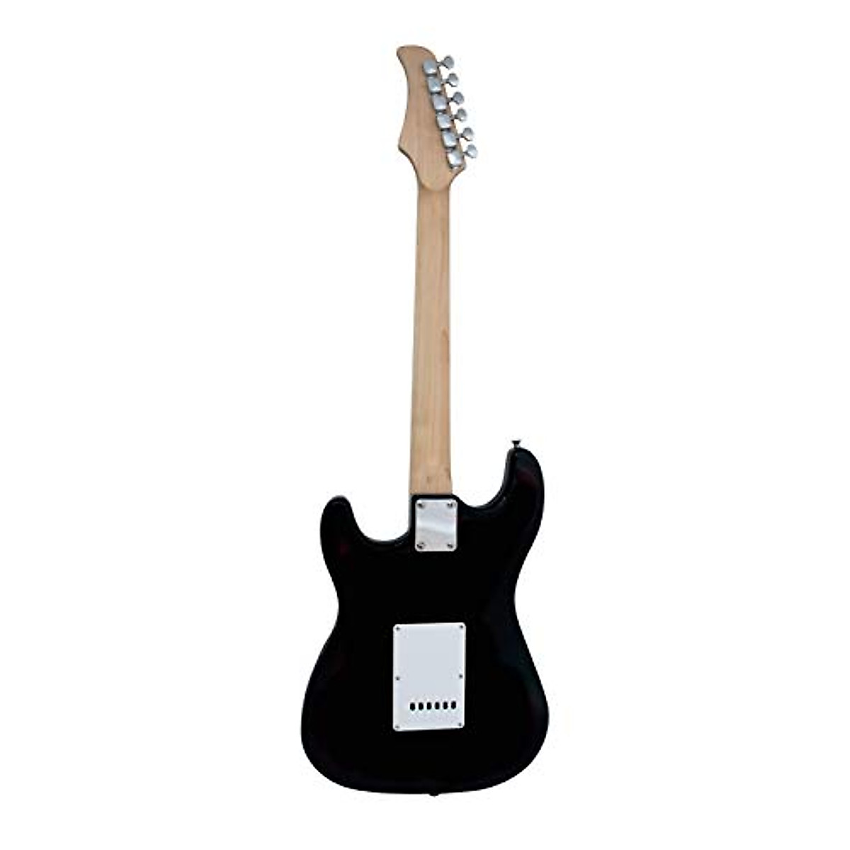 CB SKY Full-Size 39“ Adult/Teenager/Beginner Electric Guitar Black with 5W Amplifier (powered by 9V battery or adaptor - not included), Extra Strings, Cable and Guitar Pick (Black)