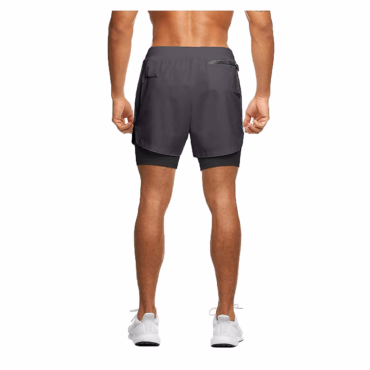 Men's Running Shorts Double Layer Gym Workout Yoga Quick Drying Training Joggers 2 in 1 Sports Basketball Shorts with Pockets