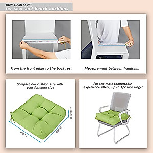 JMGBird Outdoor Chair Cushions, Pack of 2 Patio Seat/Back Cushions 19" x 19" with Ties for Patio Furniture Chairs Home Garden Decoration