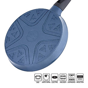 UPIT 3-Cup Egg Frying Pan for Induction Stovetop, Nonstick Coating Aluminum Egg Cooker Pan