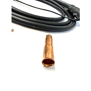 Techniweld Mig Star 400Amp 15Ft Mig Gun Tweco Compatible with Miller Plug and Contact Tips Bundle (.035)