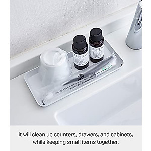 YAMAZAKI home Tower Amenity Tray L White, Flat