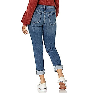 Riders by Lee Indigo Women's Fringe Cuff Boyfriend Jean, Mid Wash, 12