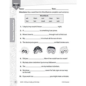 180 Days™: Reading, Vocabulary/Language for 2nd Grade Practice Workbook for Classroom and Home, Cool and Fun Practice Created by Teachers (180 Days of Practice)
