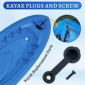 Kayak Accessories Urethane Drain Plug and Screw for Lifetime Kayak scupper Plugs (2 Pack)