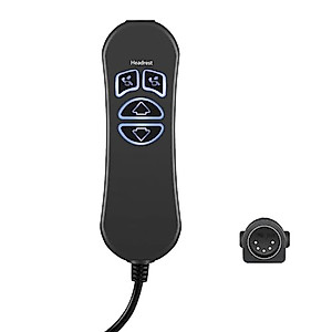 MineCtrl 4 Button 5 Pin Prong MLSK110-A2 Hand Control Handset Remote with USB and Backlight for Lift Chairs Power Recliners
