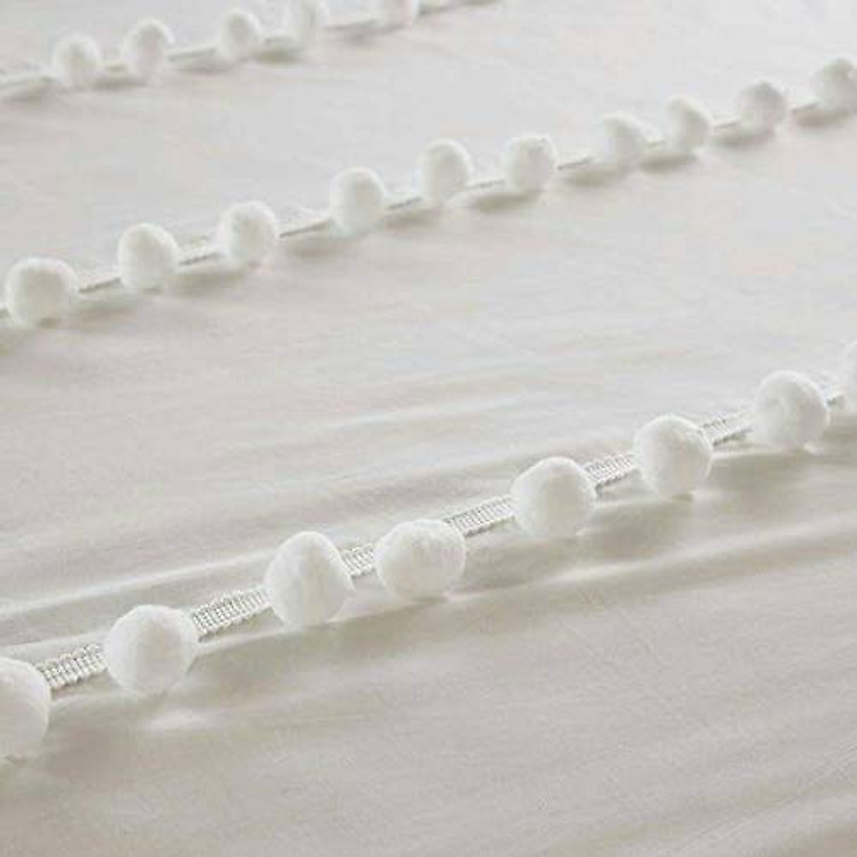 Bohemian Dorm Decor Off White Doona Duvet Cover with Pom Pom Lace Boho Comforter cover Quilt Cover Bedding Sheet Boho Bedspread With 2 Pillowcases 2 Cushion covers Set (Twin Size 60x90 Inches)