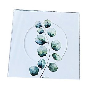 Set of 6 Clear Acrylic Coasters with Insert for Cocktail Napkins