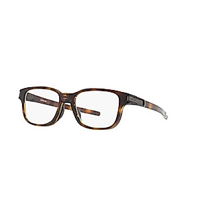 Oakley Men's OX8114 Latch Ss Square Prescription Eyeglass Frames, Polished Brown Tortoise/Demo Lens, 52 mm