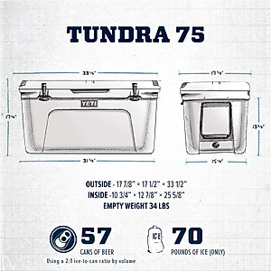 YETI Tundra 75 Cooler, White