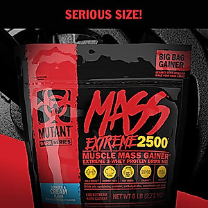 Mutant Mass Extreme Gainer 6lb Triple Chocolate and Creakong CX8 249 g Bundle