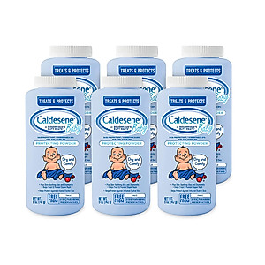Caldesene Cornstarch Baby Powder with Zinc Oxide, Talc-Free Baby Powder, 5 Oz, 6 Pack