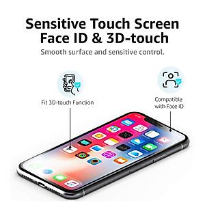 Amazon Basics Full-Coverage Tempered Glass Screen Protector for iPhone XR/11 - 6.1 Inch, (5.63" x 2.68"), 2-pack