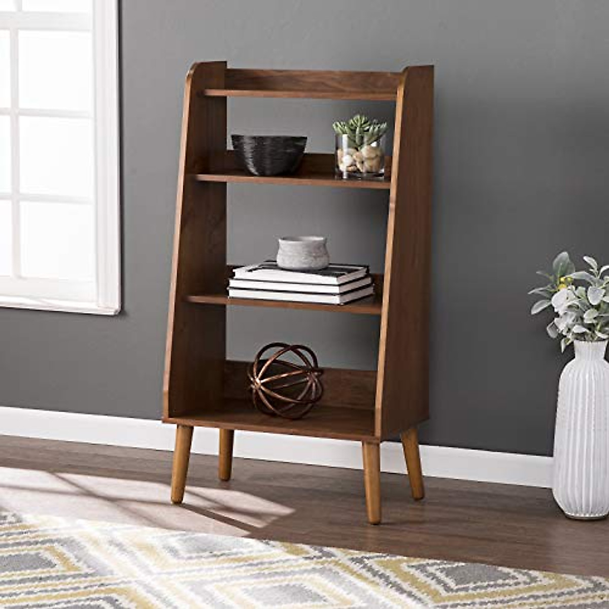 Southern Enterprises Berritza Bookcase, Walnut