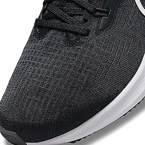 NIKE Women's Sneaker, Black White Dk Smoke Grey, 6