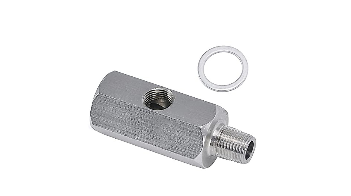 Stainless Steel 1/8'' BSPT Oil Pressure Sensor Adapter