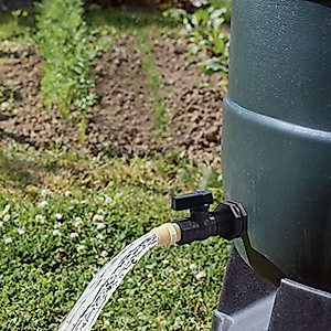 Rain Barrel Diverter Kit, Water Barrel Spigot 3/4 PVC Fittings Ball Valve with Hose Faucet Adapter for Water Tanks, Aquariums, Tubs, Pools, Garden Barrels