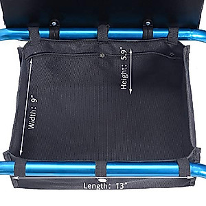 AROUY Walker Bag Under Seat for Four Wheel Rollator, Rollator Bag Tote Organizer Pouch Storage to Walkers for Senoirs, Walker Accessories (Black, M)