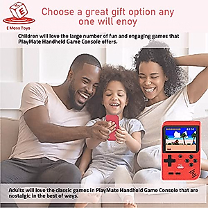 Handheld Game Console, Retro Portable Video Game Console for Children with 400 Classical FC Games 3.0-Inch Screen 1020mAh Rechargeable Battery Support for TV Connection Easter Day Gifts (Red)